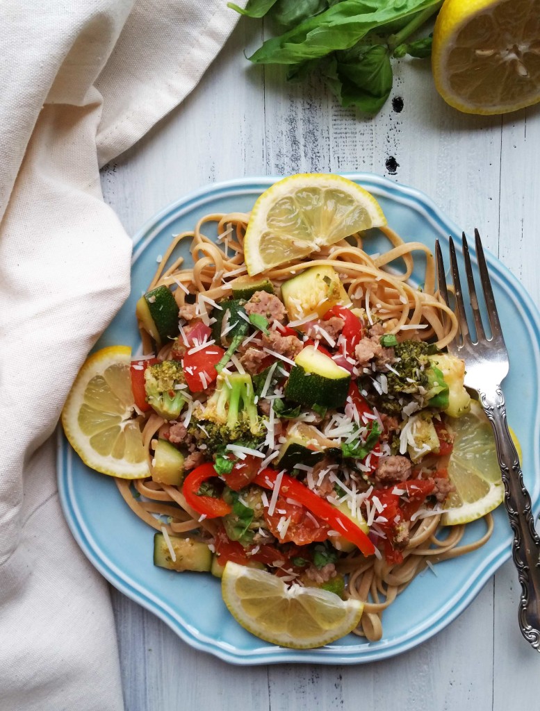 Turkey-Sausage-Pasta-Primavera-2 | 3 Yummy Tummies