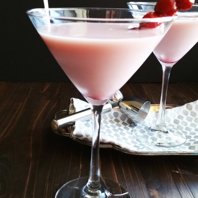 White Chocolate Cranberry Pink Martinis