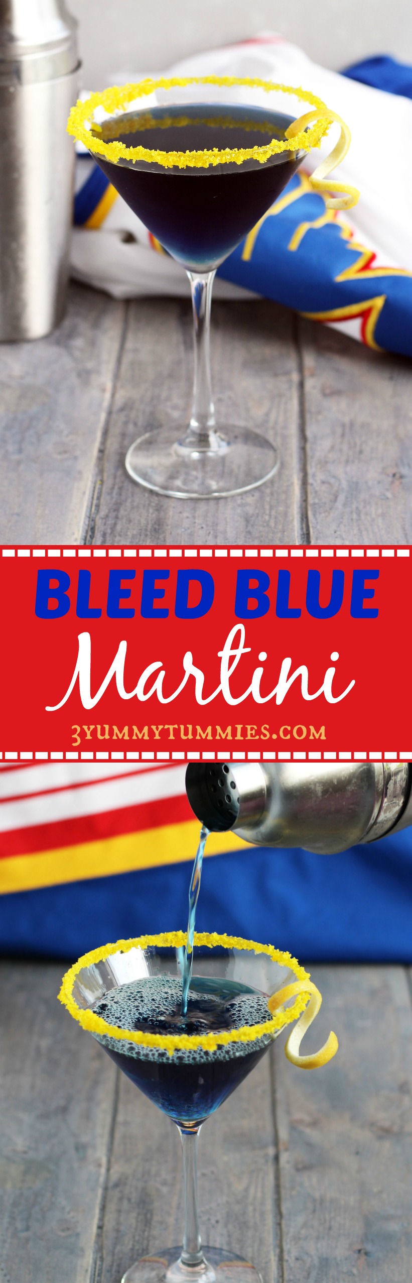 Bleed Blue Martini | 3 Yummy Tummies