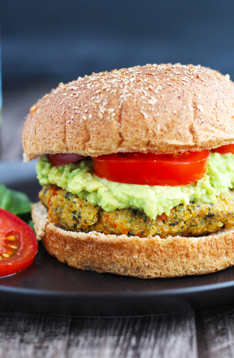 Quinoa Veggie Burgers with Avocado | 3 Yummy Tummies