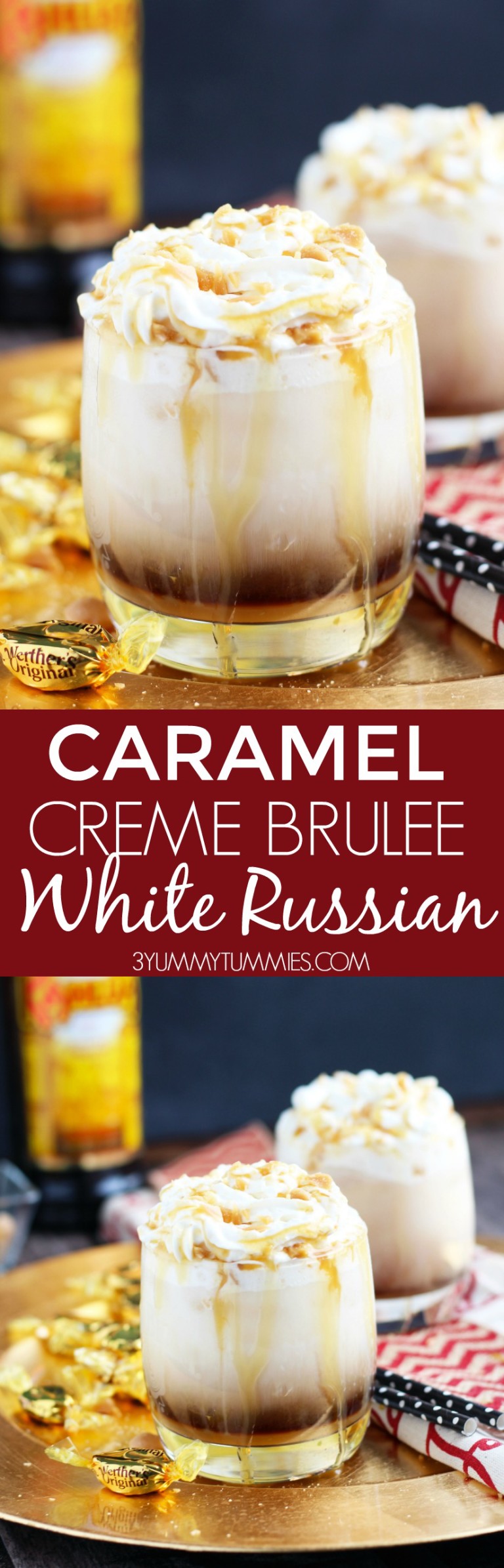 Caramel Creme Brulee White Russian | 3 Yummy Tummies