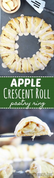 Apple Crescent Roll Pastry Ring | 3 Yummy Tummies